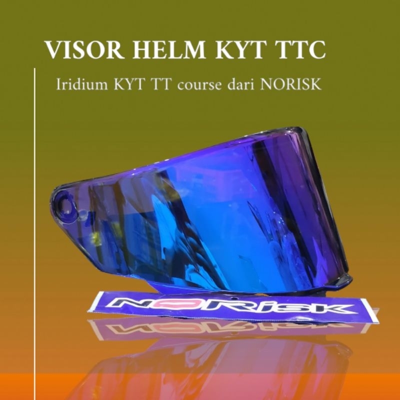 Jual kaca helm visor helm full face KYT TT - course / ttc iridium red ...
