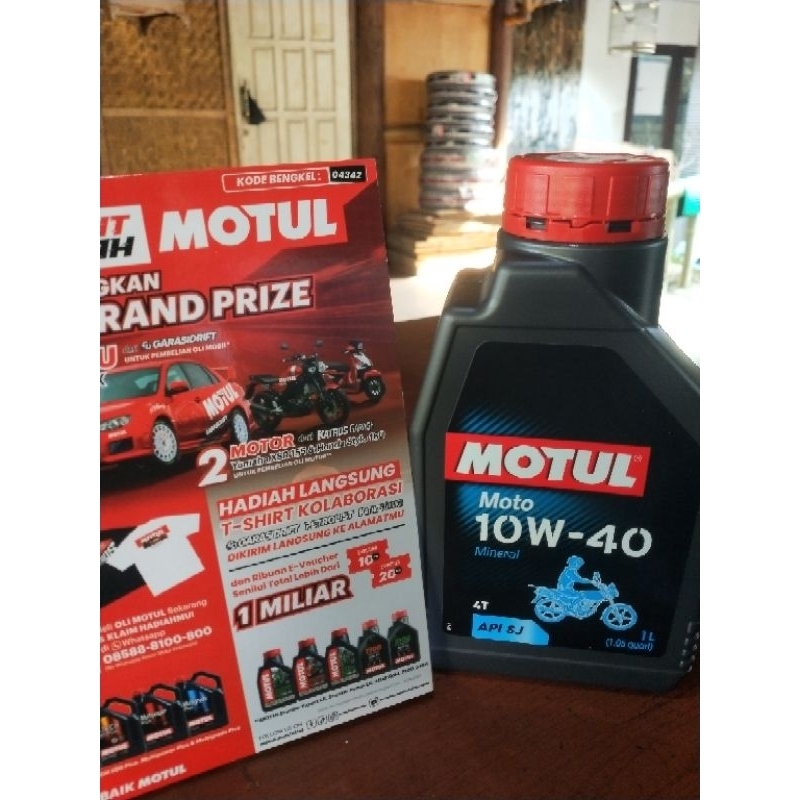 Jual MOTUL OLI MOTO 4T 10W/40 OLI MESIN 1 LITER | Shopee Indonesia