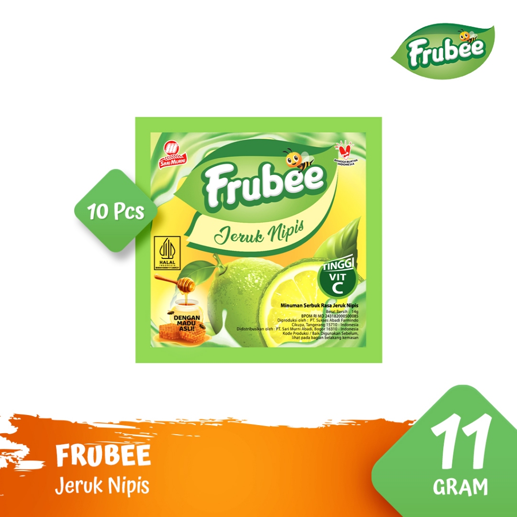 Jual Frubee Minuman Bubuk Rasa Jeruk Nipis - 10 Sachet | Shopee Indonesia