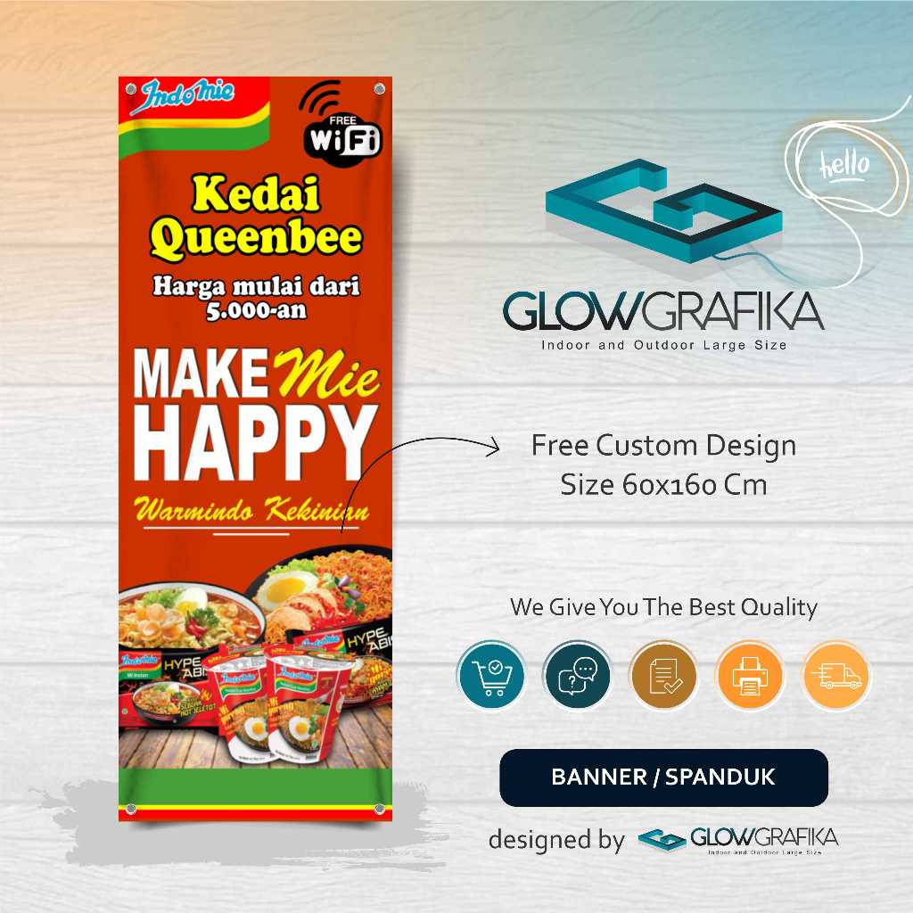 Jual Cetak Spanduk Banner warmindo Free Design | Shopee Indonesia