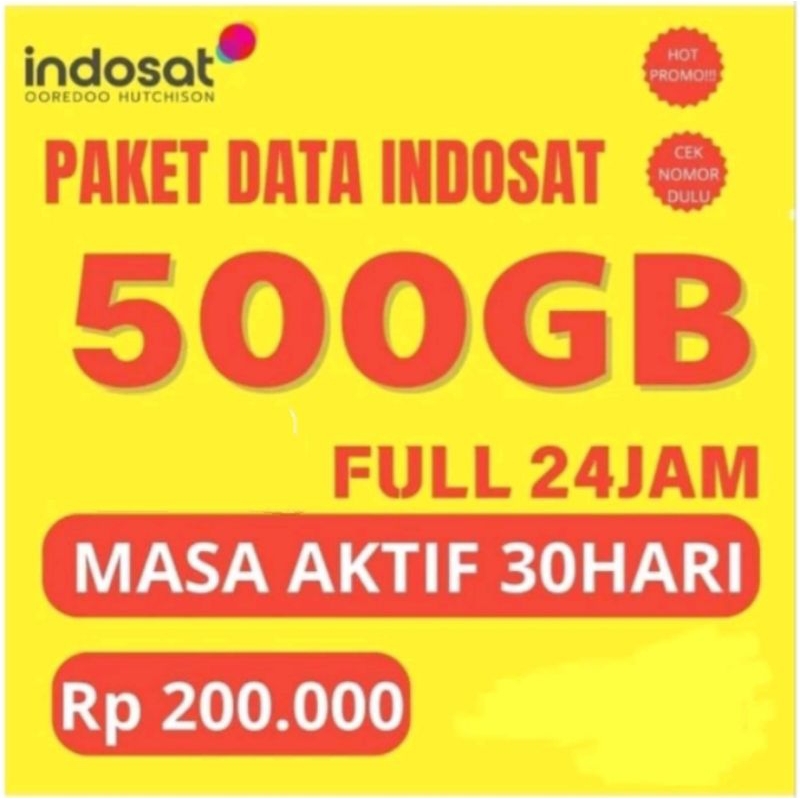 Jual PAKET DATA INDOSAT 500Gb / kuota 300Gb 28hari | Shopee Indonesia