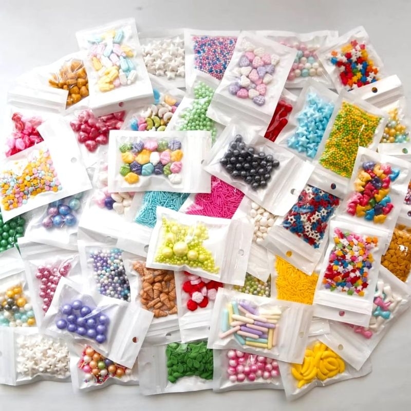 Jual 10gr Aneka Sprinkle kue BISA DIMAKAN Sprinkles lebaran hijau merah ...