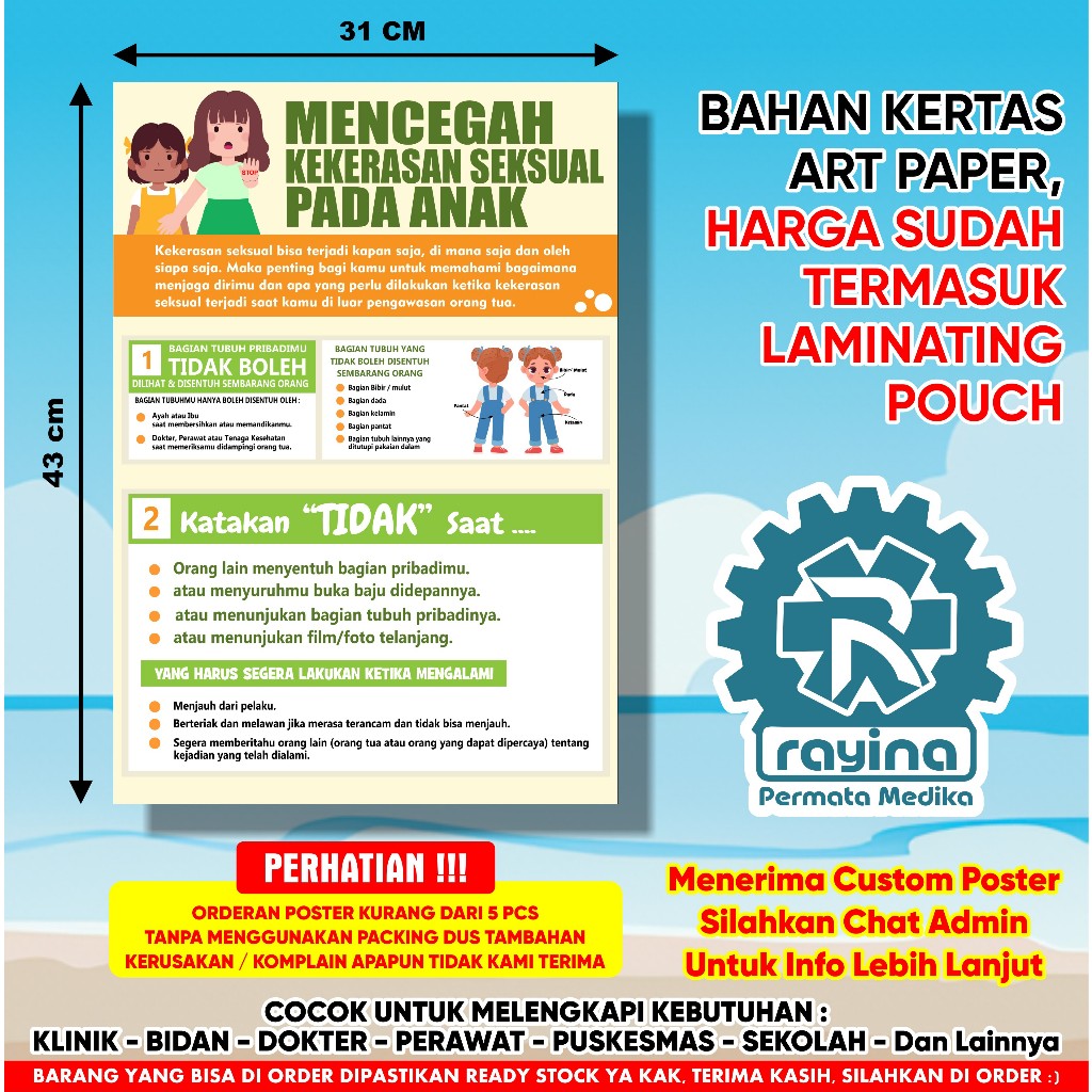 Jual Poster Mencegah Kekerasan Seksual Pada Anak | Shopee Indonesia