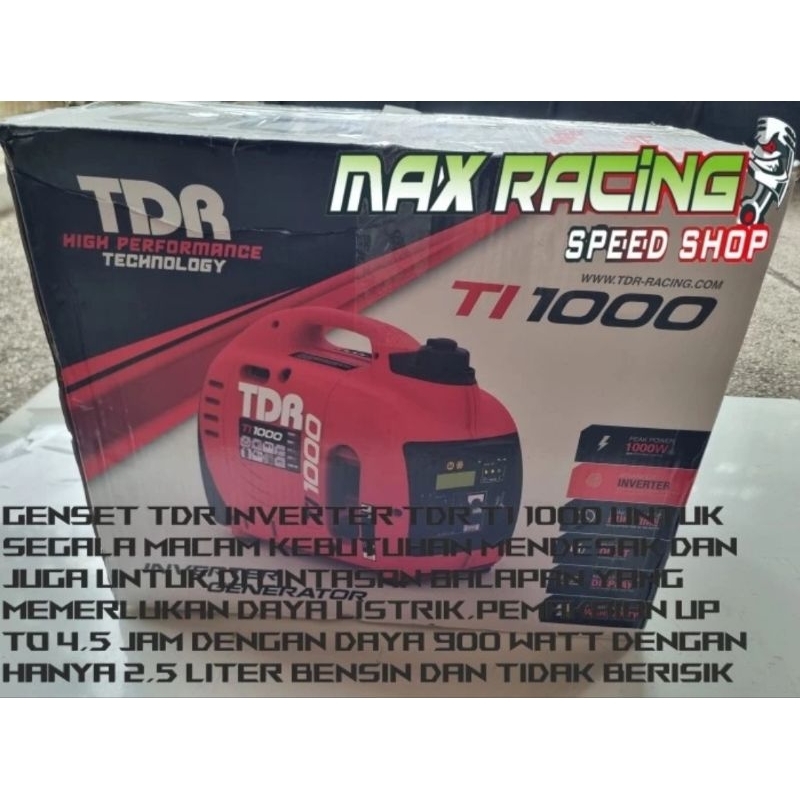 Jual Genset Inverter TDR T1 1000 Generator Pembangkit Listrik 900 Watt | Shopee Indonesia