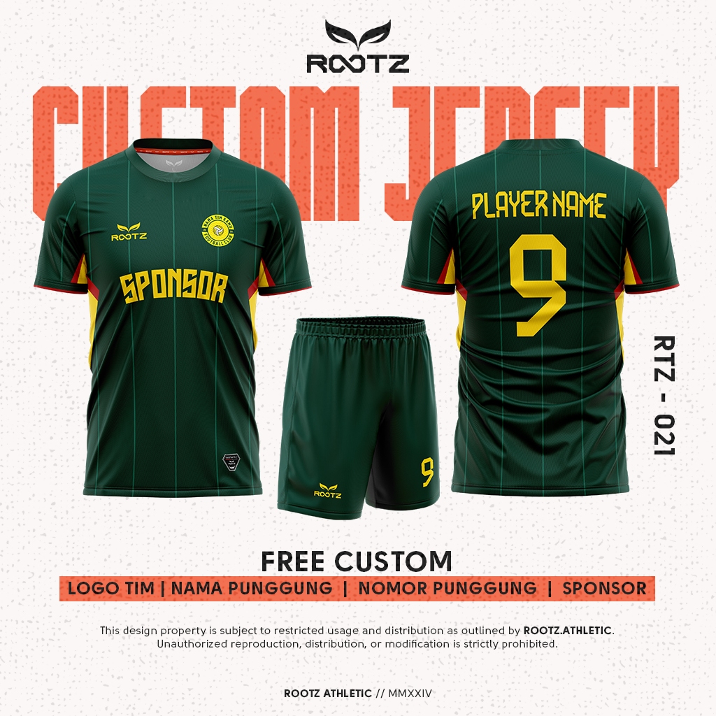 Jual JERSEY CUSTOM SATUAN FULL PRINTING. Rootz.Athletic RTZ - 021 ...