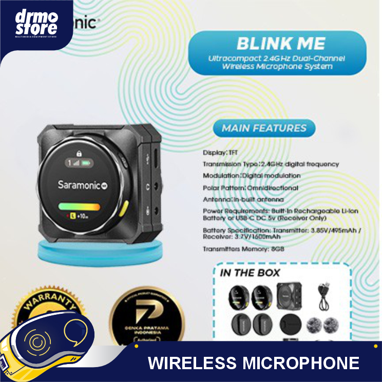 Jual SARAMONIC BLINK ME B2 - PERSON SMART WIRELESS SYSTEM with TOUCHSCREEN | Shopee Indonesia