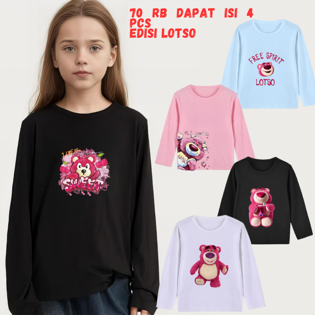 Jual Choice Ali - Paket Murah Dapat 4 Kaos Lengan Panjang Anak ...