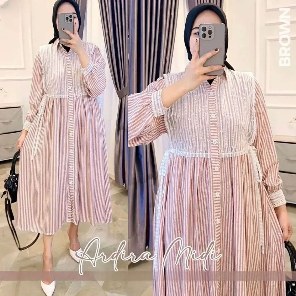 Jual NEW !! ARDIARA MIDI TERBARU MIDI DRESS MUSLIM GAMIS KEKINIAN MEWAH ELEGAN DRESS BUSUI ...