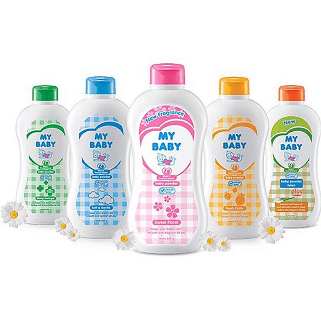 Jual MY BABY POWDER 50gr BEDAK BAYI TELON PLUS BIRU PINK KUNING BIRU ...