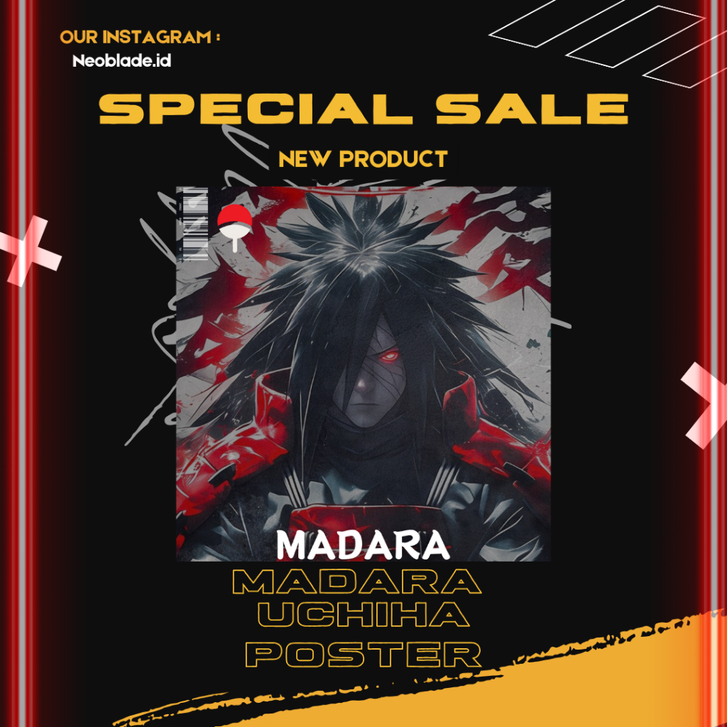 Jual Poster Uchiha Madara Anime Naruto A1 Aesthetic Casual Poster ...