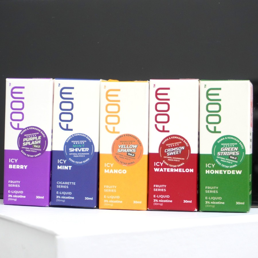 Jual FOOM ICY SALT NIC SERIES 30ML BY FOOM | Shopee Indonesia