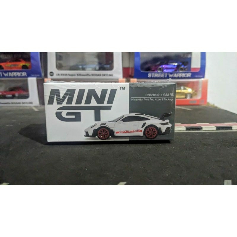 Jual Diecast Mini GT Porsche 911 GT3 RS White with Pyro Red Accent ...