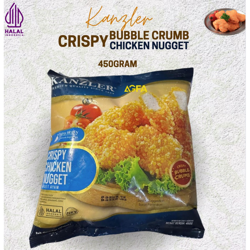 Jual KANZLER CRISPY BUBBLE CRUMB NUGGET 450GR/NUGGET FROZEN / KANZLER ...