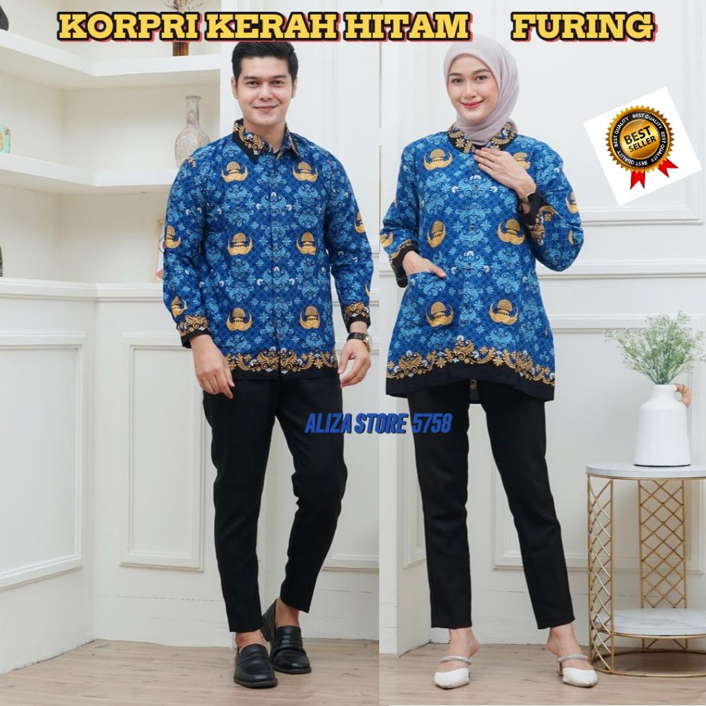 Jual Seragam KORPRI Terbaru Kerah Hitam | Shopee Indonesia