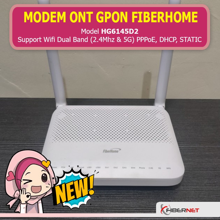 Jual Modem/Router ONT GPON FiberHome HG6145D2 Dual Band | Shopee Indonesia