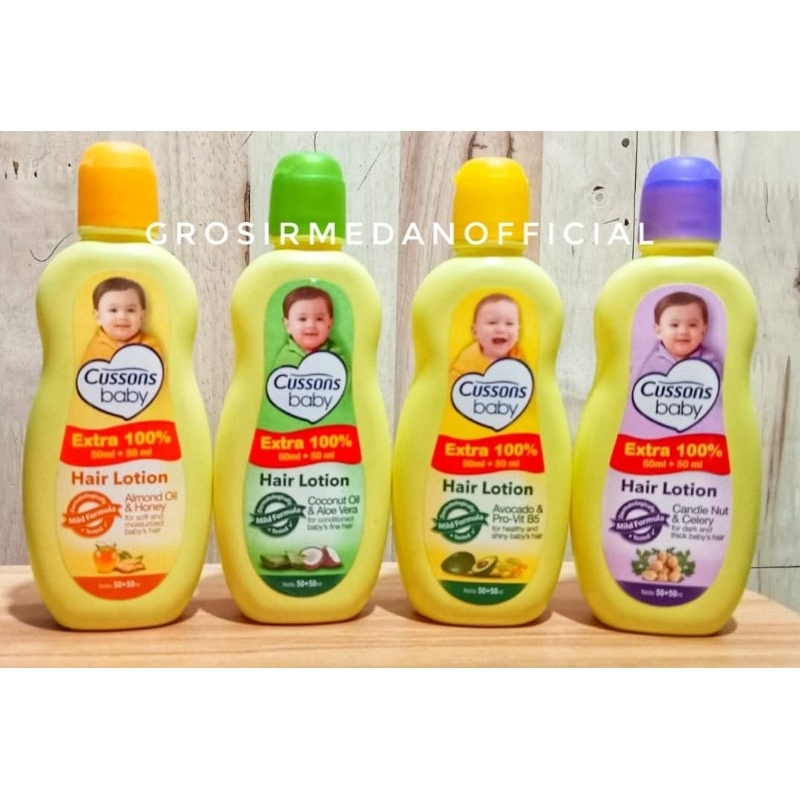Jual CUSSONS BABY HAIR LOTION 50+50 dan 100+100ML - MINYAK RAMBUT BAYI ...