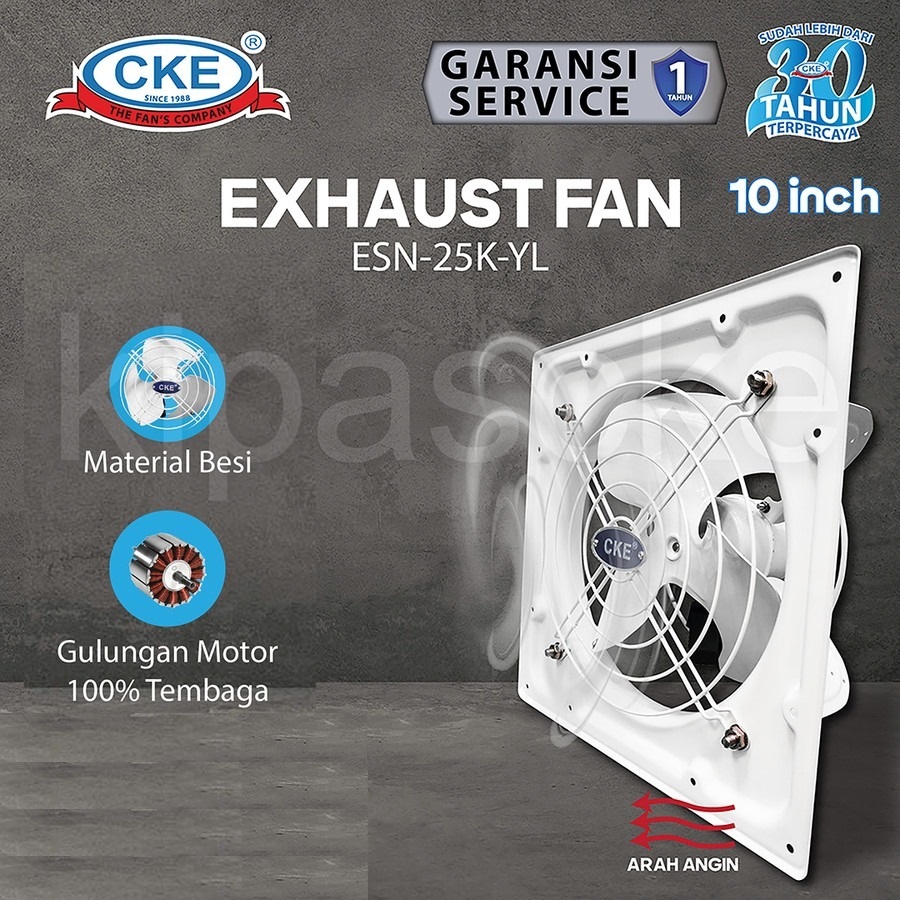 Jual Exhaust Korean Pressure Fan 10 Inch ESN-25K-YL Kipas Hisap Dinding ...