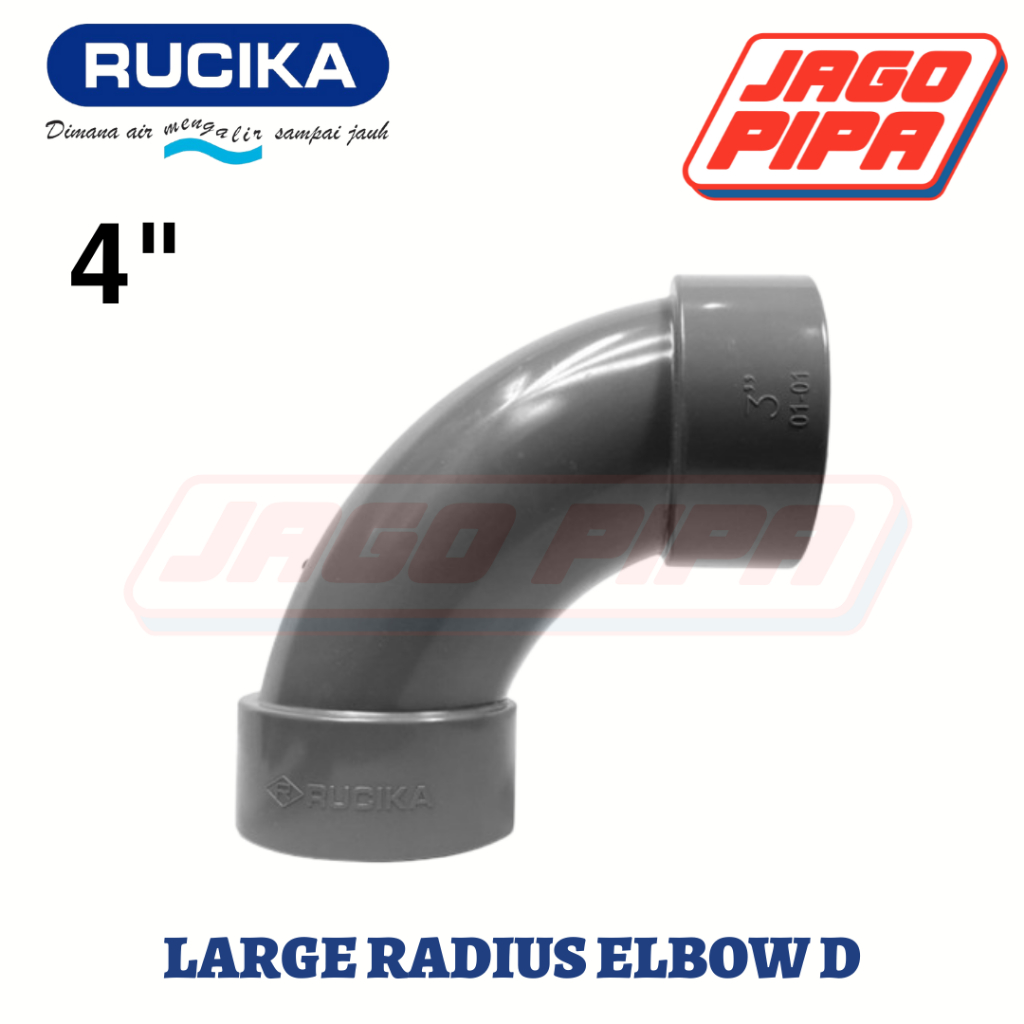 Jual Rucika Long Elbow D 4 inch / Large Radius Elbow Knee Panjang 90 Derajat 4" | Shopee Indonesia