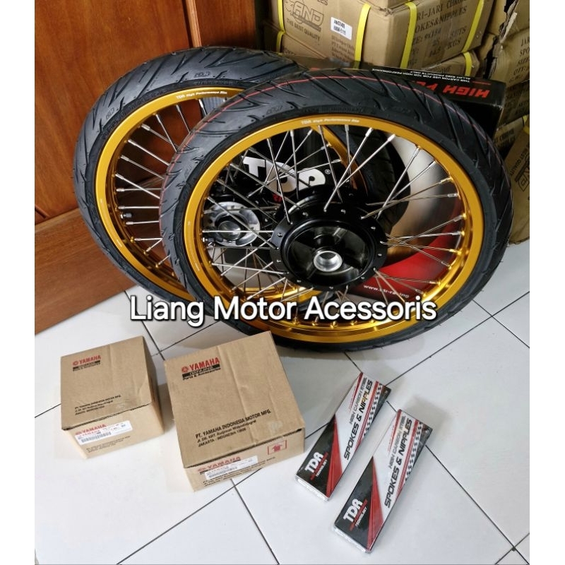 Jual Sepaket Velg TDR Ring 17 Tromol Set Original Yamaha RX King Jari2 ...