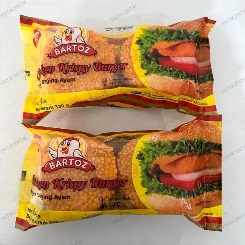 Jual Chicken Crispy Bubble Burger Bartoz (6pcs) 330gr | Shopee Indonesia