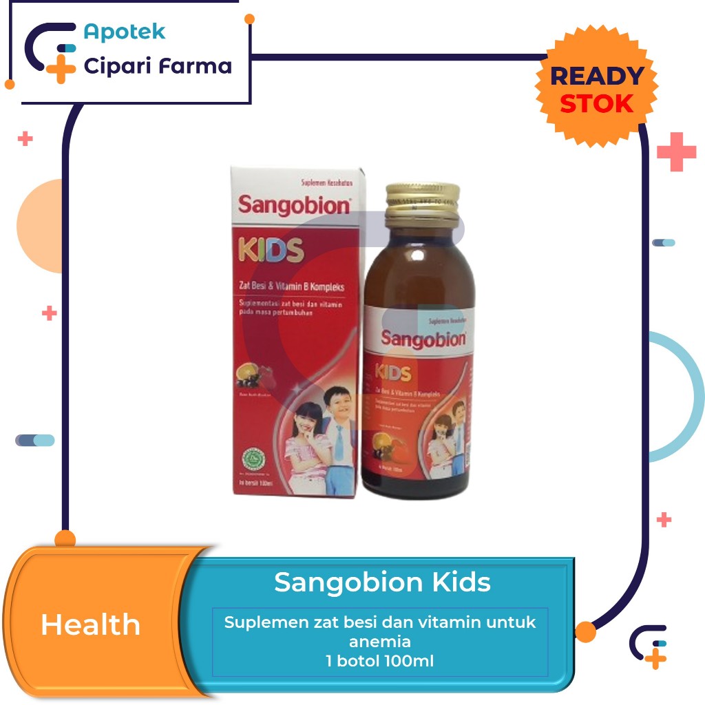 Jual Sangobion Kids Suplemen Zat Besi | Multivitamin Masa Pertumbuhan ...