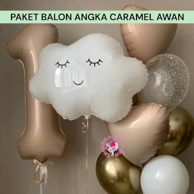 Jual Paket BALON ANGKA CARAMEL AWAN | Shopee Indonesia