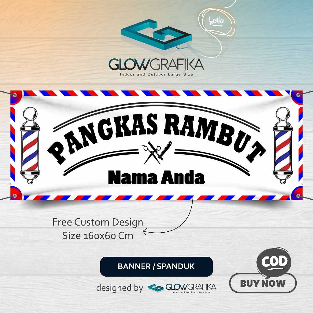 Jual Cetak Spanduk Banner Pangkas Rambut Custom | Shopee Indonesia