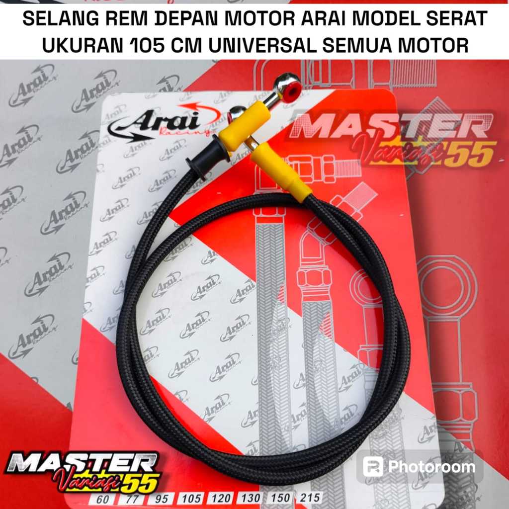 Jual SELANG REM DEPAN MOTOR KABEL SELANG REM ARAI MODEL SERAT UKURAN ...