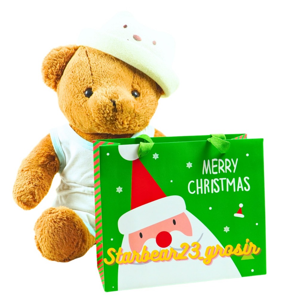 Jual PAPERBAG/TAS KADO/PEMBUNGKUS KADO NATAL XMAS MERRY CHRISTMAS SANTA ...