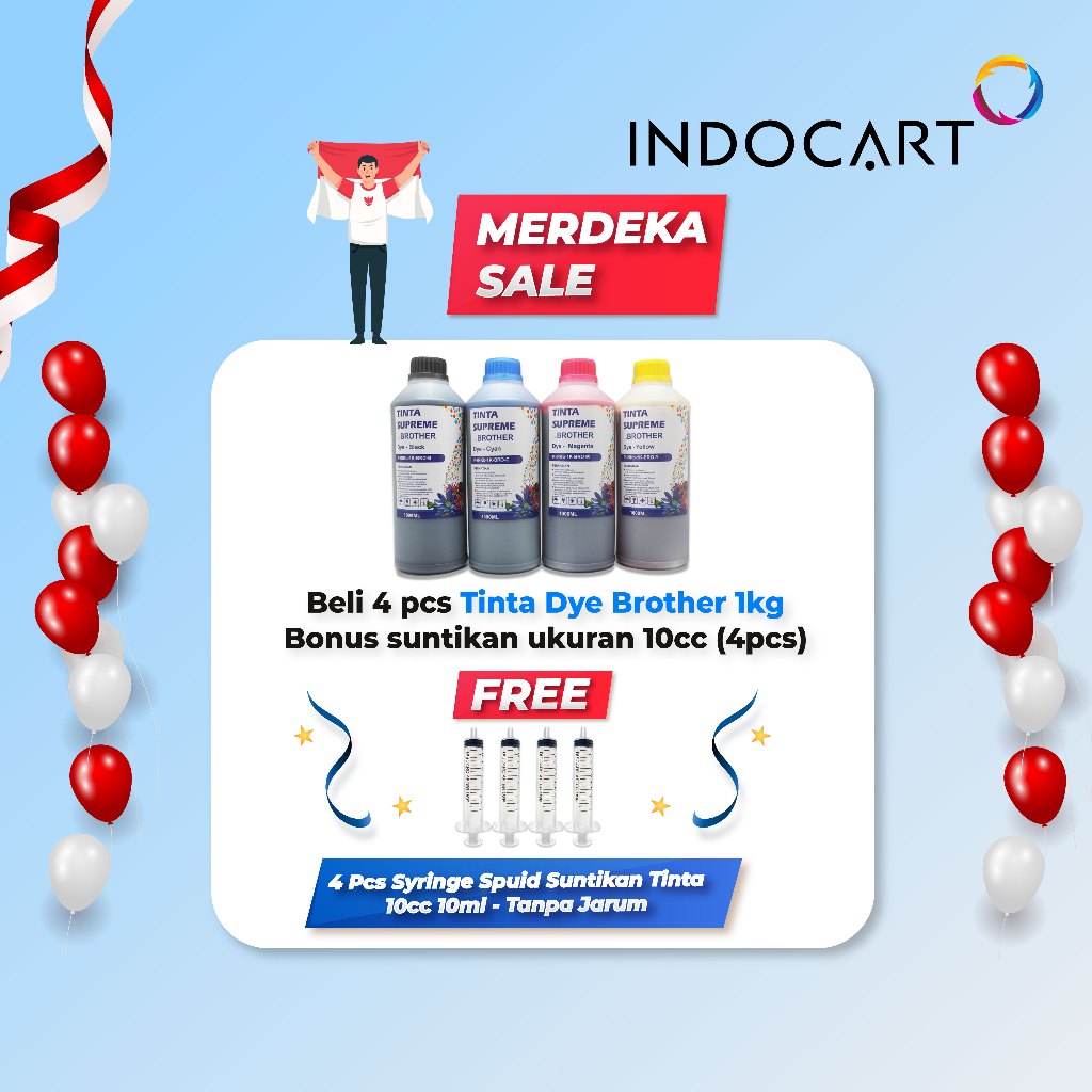 Jual IndoCart Tinta Refill Printer DCP-T300 T310 T500 T510 T700-1kg ...