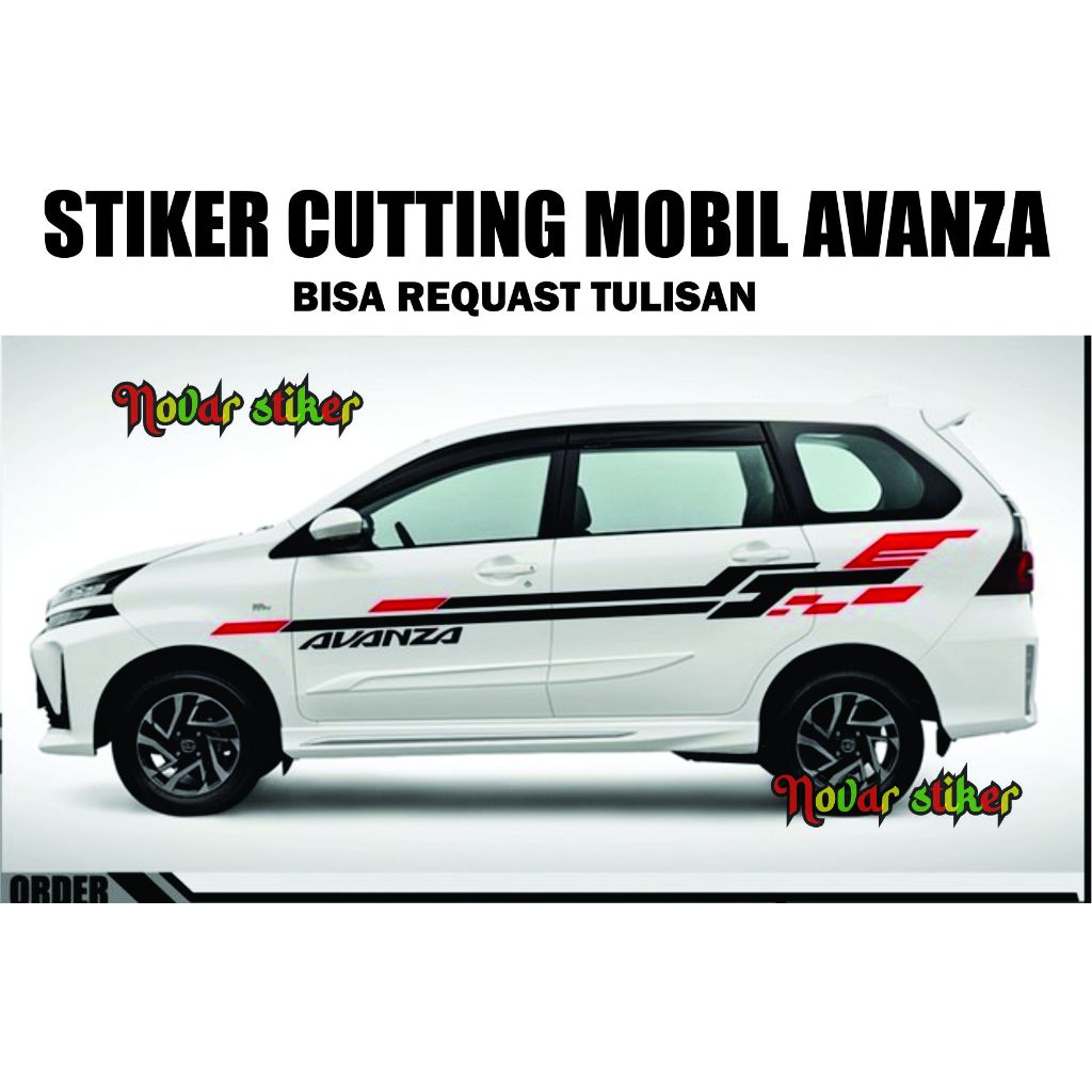 Jual Stiker Cutting Mobil Avanza keren Striping List Bodi Samping ...