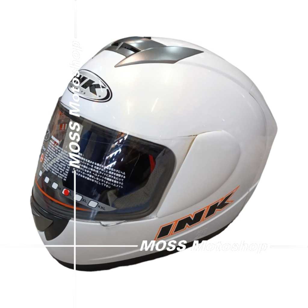 Jual HELM INK CL MAX SOLID POLOS PUTIH WHITE | HELM FULL FACE ...