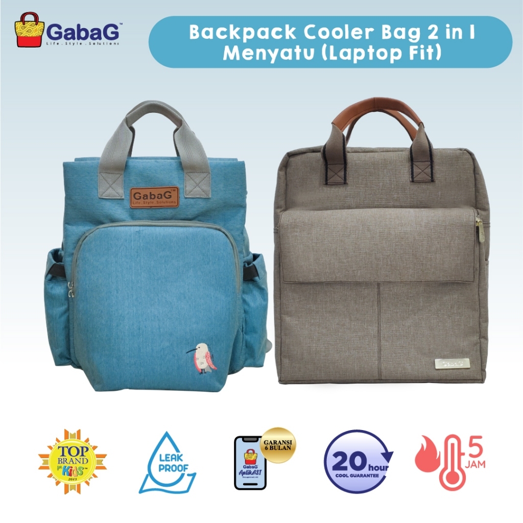 Jual GabaG Tas Asi – Backpack Cooler Bag 2 in 1 ( Laptop Fit) - Tas ...