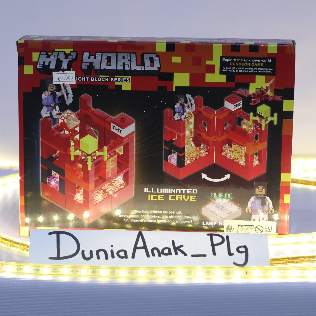 Jual Domibro Mainan Seri Minecraft LED Block My World Susun Edukasi ...