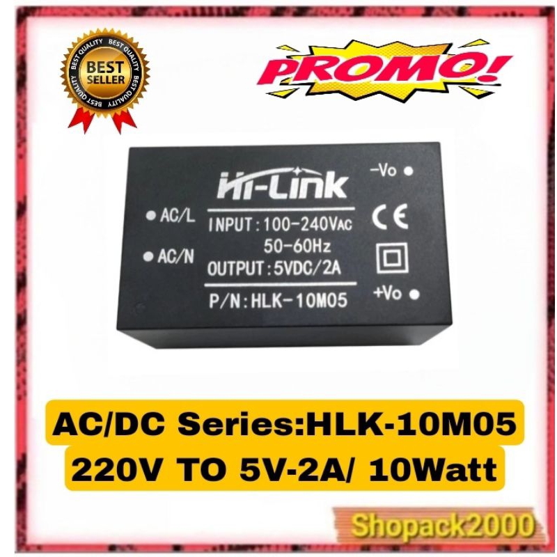 Jual Hi-Link HLK-10M05 AC 220V to DC 5V 2A Hilink Adaptor PCB Power ...