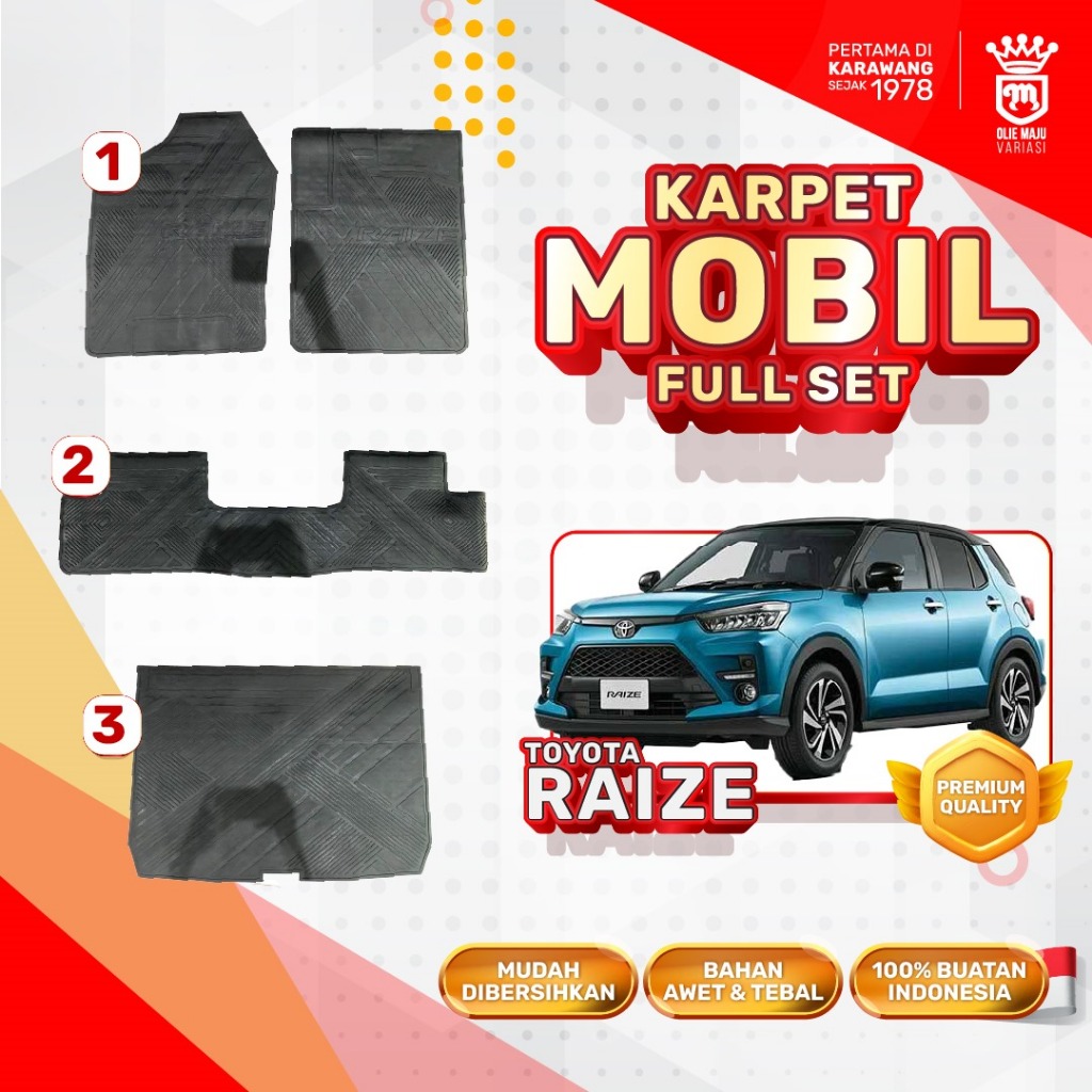 Jual KARPET KARET MOBIL RAIZE FULL SET TEBAL | Shopee Indonesia