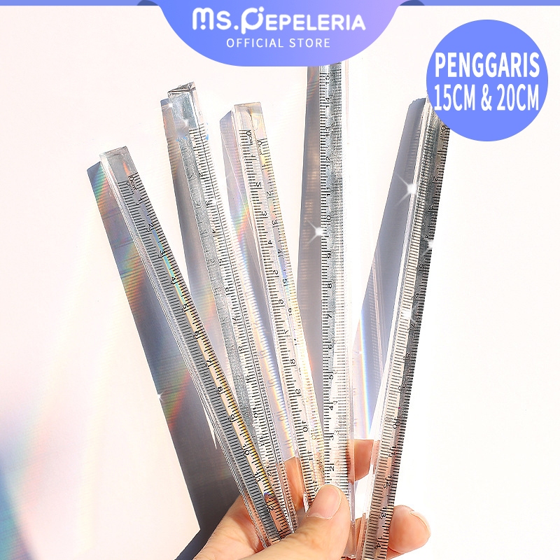 Jual penggaris Triangle Transparent/ruler Transparan 15cm & 20cm ...