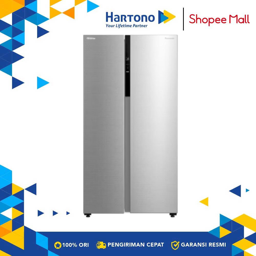 Jual Panasonic Kulkas Side by Side Glass Door 592L Fitur Deodorizer, External Control Touch ...
