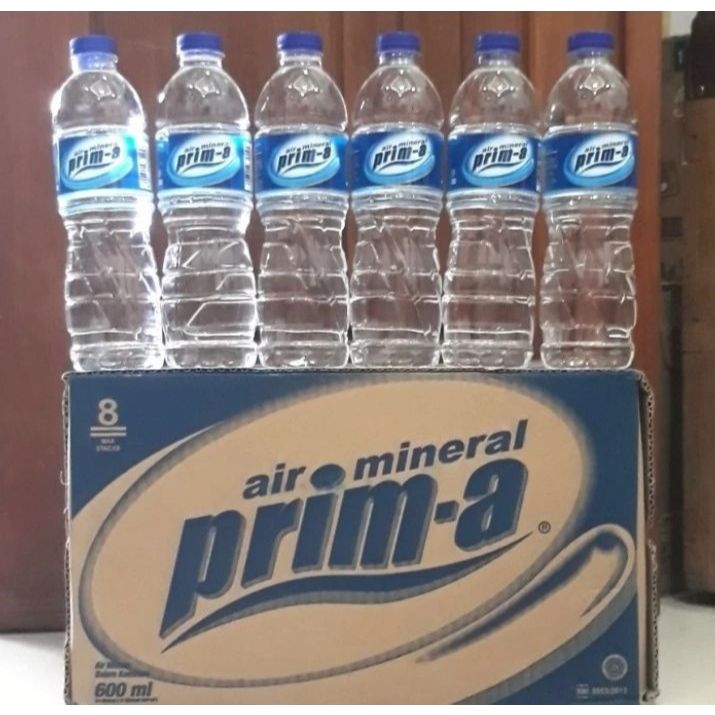 Jual AIR MINERAL BOTOL 600ML PRIMA DUS ISI 24 BOTOL | Shopee Indonesia