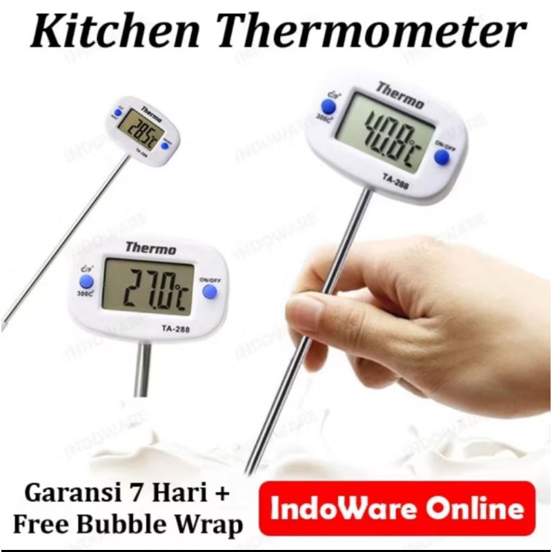 Jual Digital Kitchen Thermometer Masak Suhu Air Kue Kopi Dapur ...