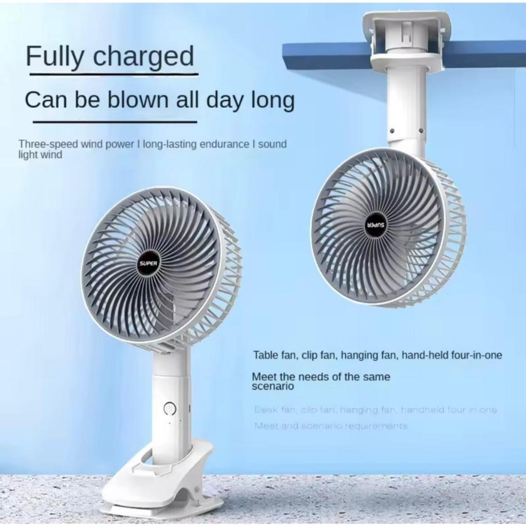 Jual AL Kipas Angin Portable Meja Battery lithium 2000mah Jepit PUTAR ...