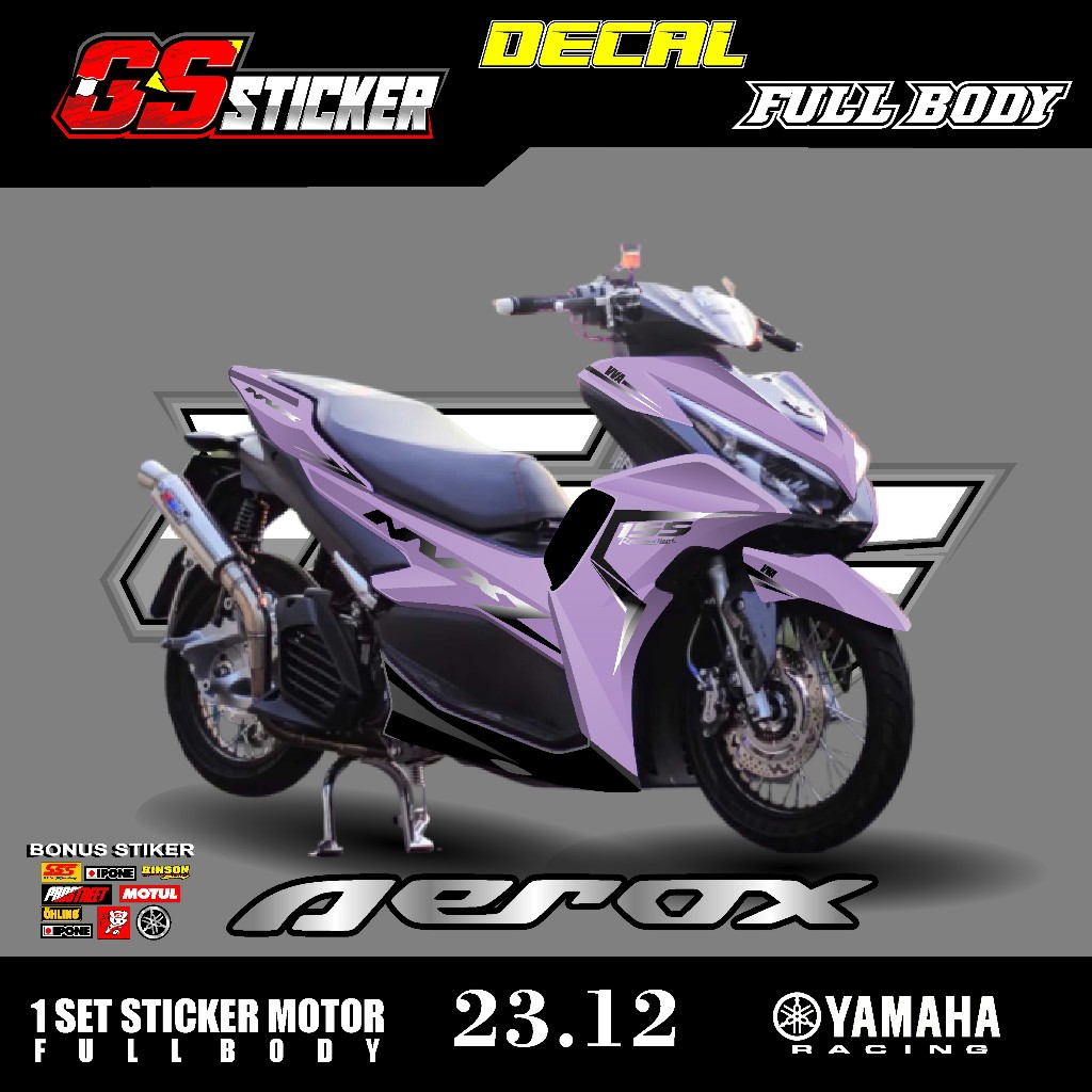 Jual COD Decal terbaru decal sticker Aerox 155 NEW Connected FULL BODY ...