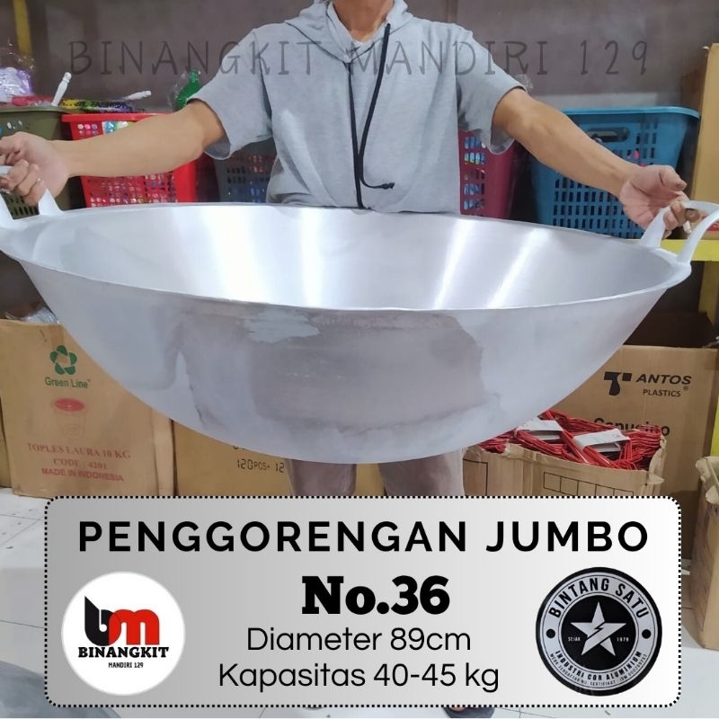 Jual Kuali spesial BINTANG SATU ukuran 36 Kuali jumbo aluminium cor ...