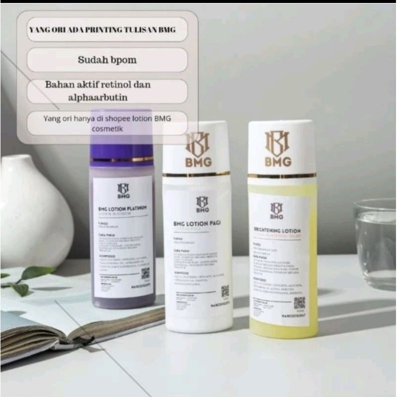 Jual BMG BODY LOTION 3IN1 (SIANG, MALAM, LOTION UNGU) | Shopee Indonesia