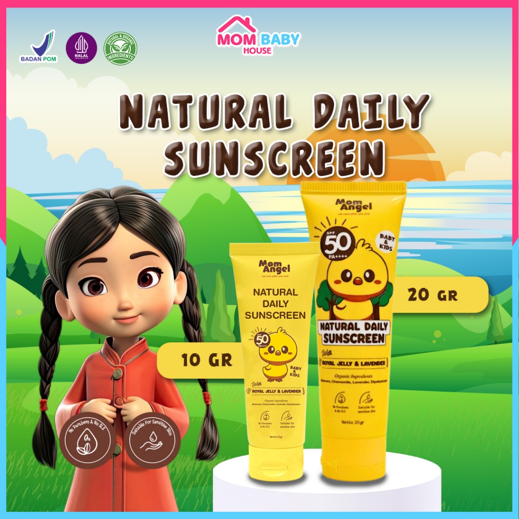 Jual Daily Sunscreen Anak & Bayi SPF 50+ PA++++ 20 10 gr Mom Angel ...