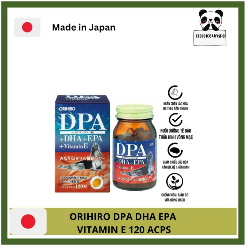 Jual Orihiro DPA DHA EPA Vit E 120 capsules vitamin memori daya ingat ...