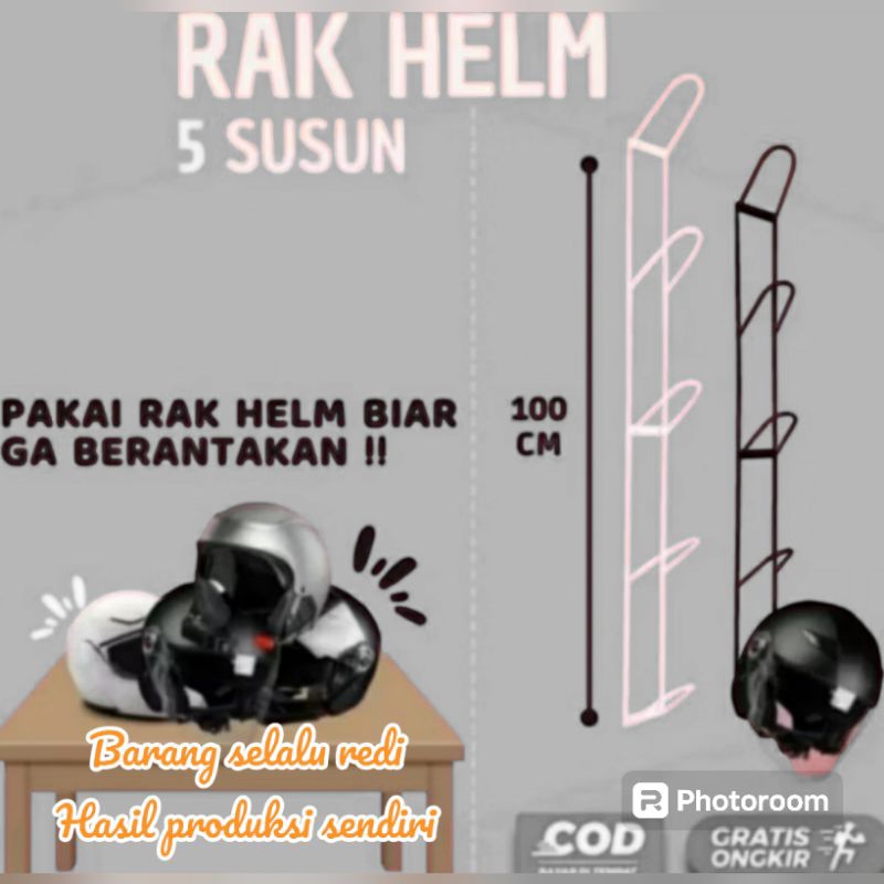 Jual rak gantungan helm 5 susun bahan besi | Shopee Indonesia