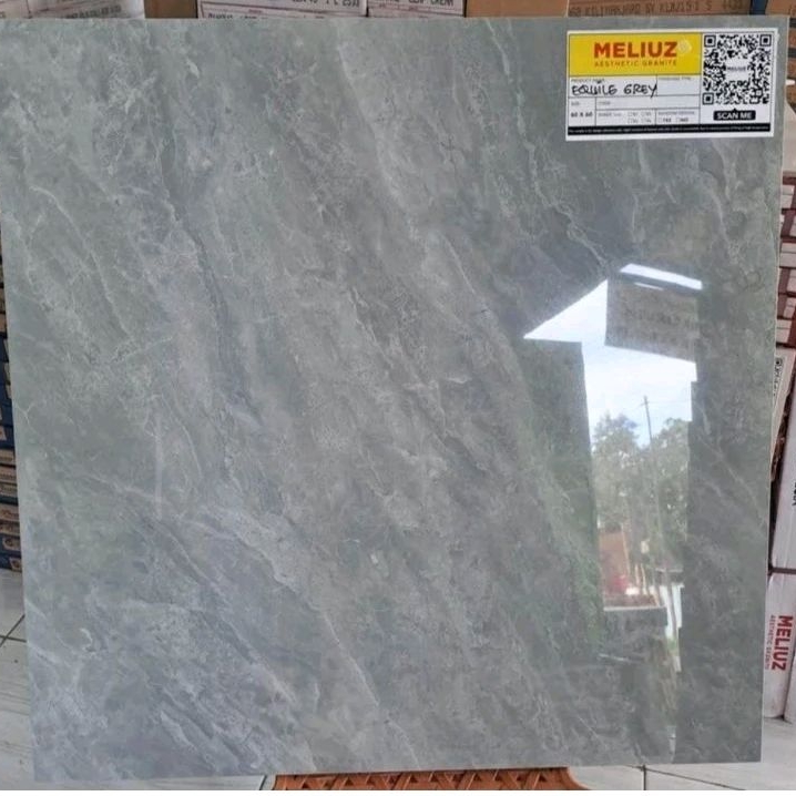 Jual Granit Lantai 60x60 Glossy Abu Marmer/ Granit Ukuran 60x60 Melius Equil Grey/ Granit 60x60 ...