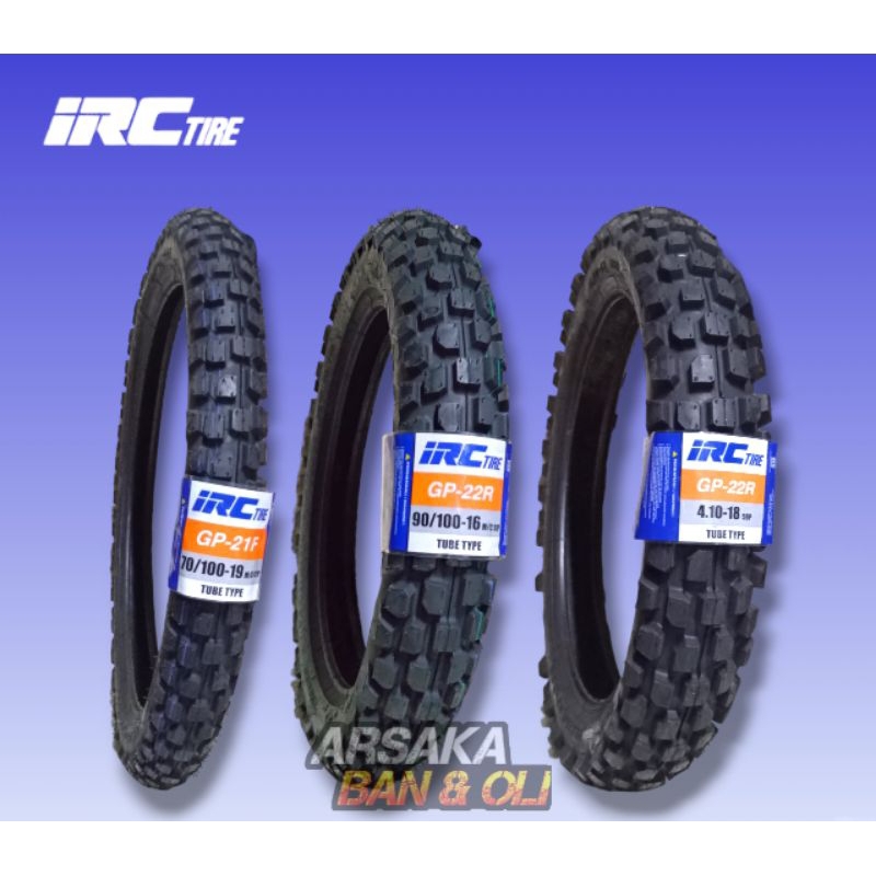 Jual BAN LUAR IRC GP21 70/100-19 & BAN LUAR IRC GP22 90/100-16 & 4.10 ...