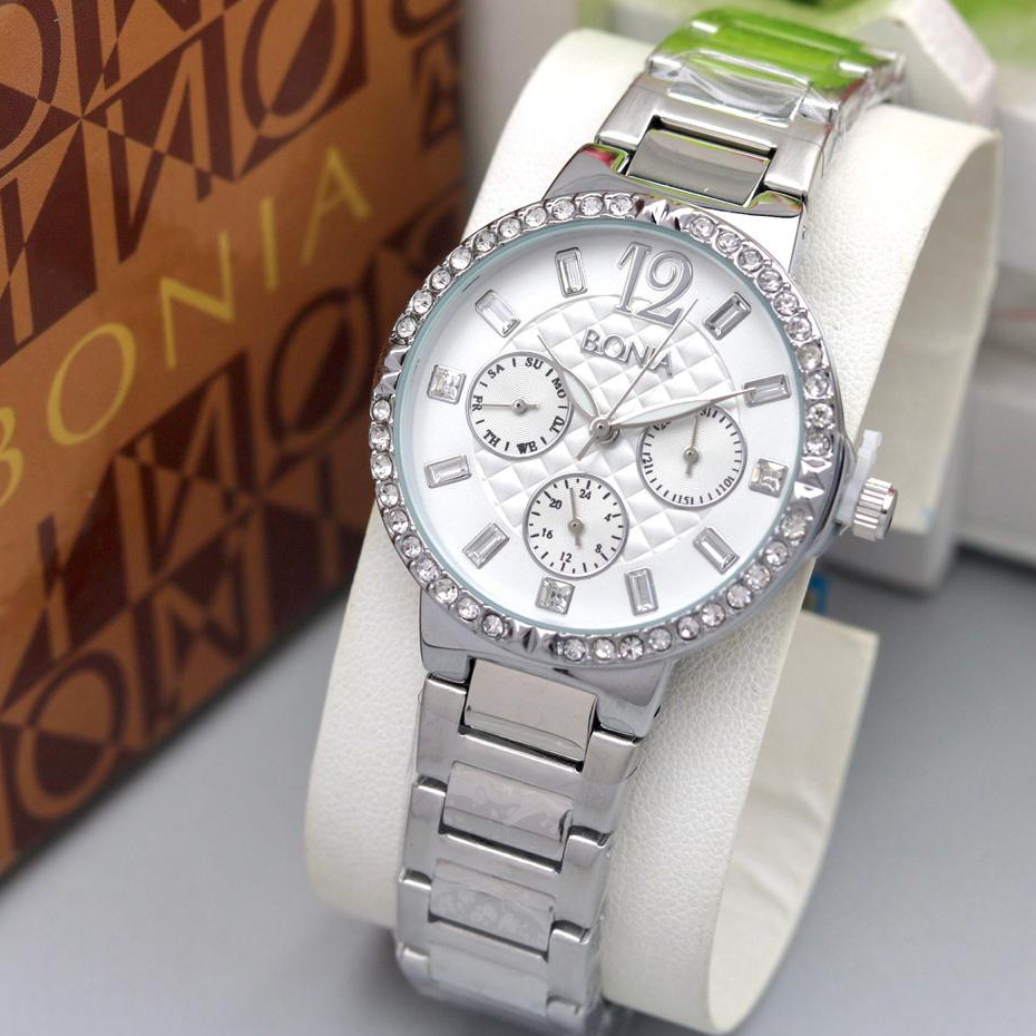 Jual JAM TANGAN CEWEK CRONO ON TANGGAL AKTIF RING DIAMOND TERMASUK BOX ...